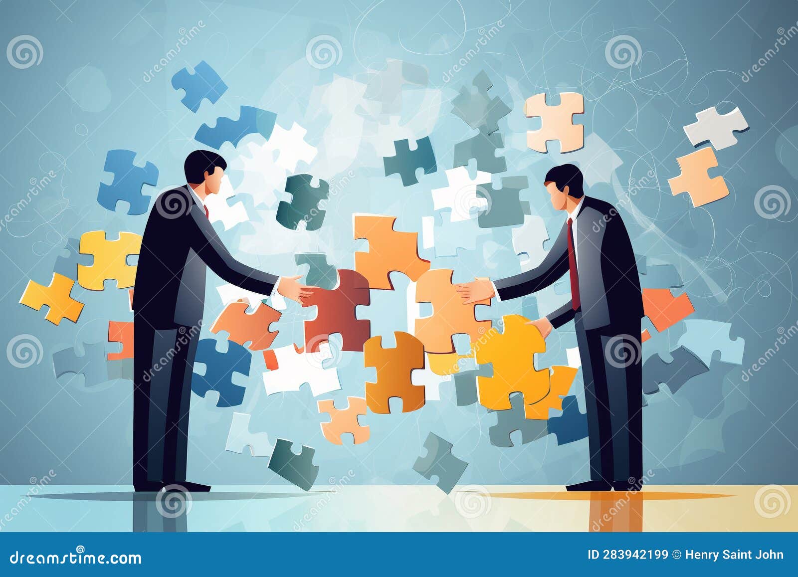 An Abstract Representation of Negotiation Dynamics Stock Illustration ...