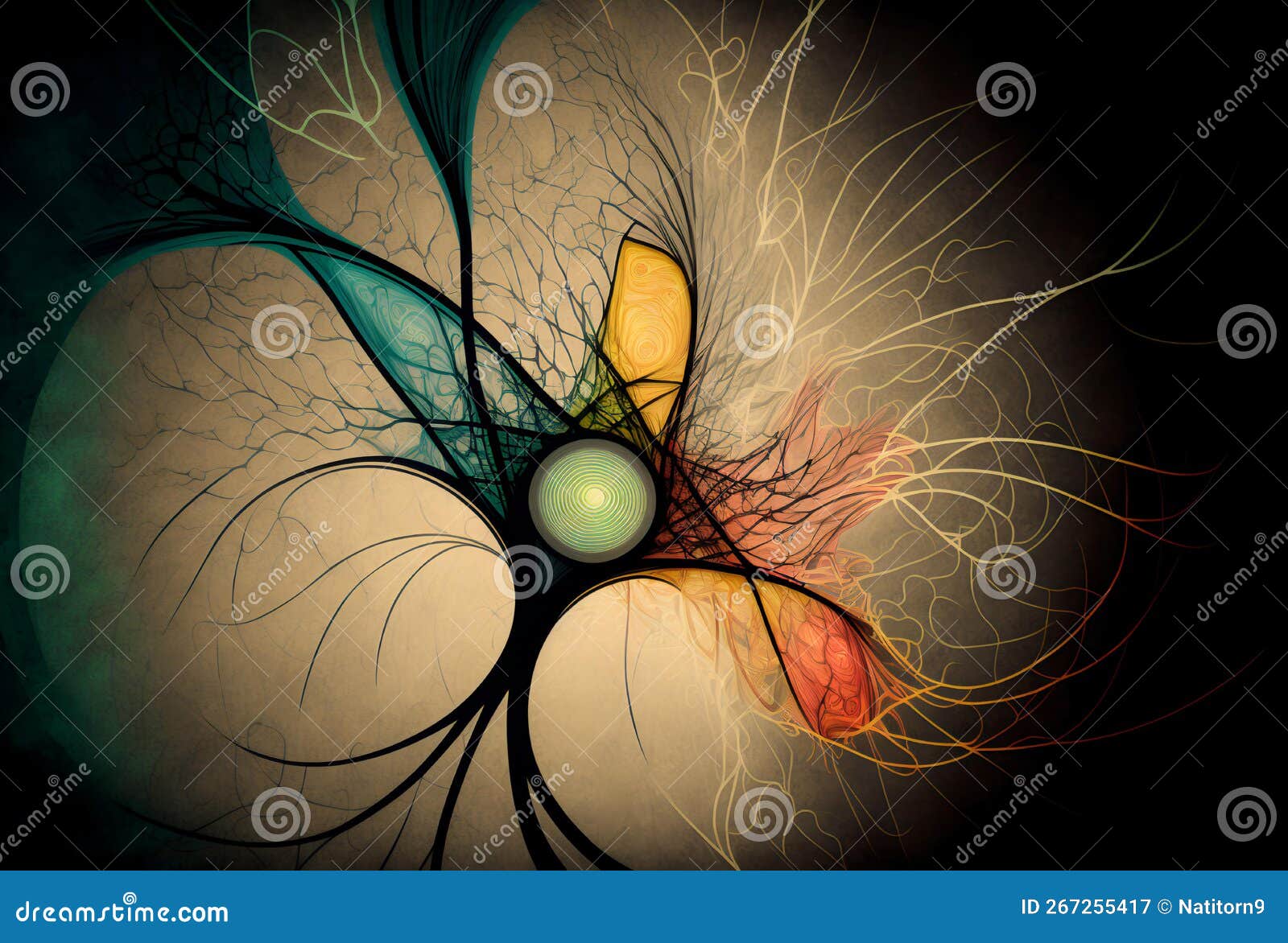 Abstract Representation of Neural Pathway (AI Generated) Stock ...
