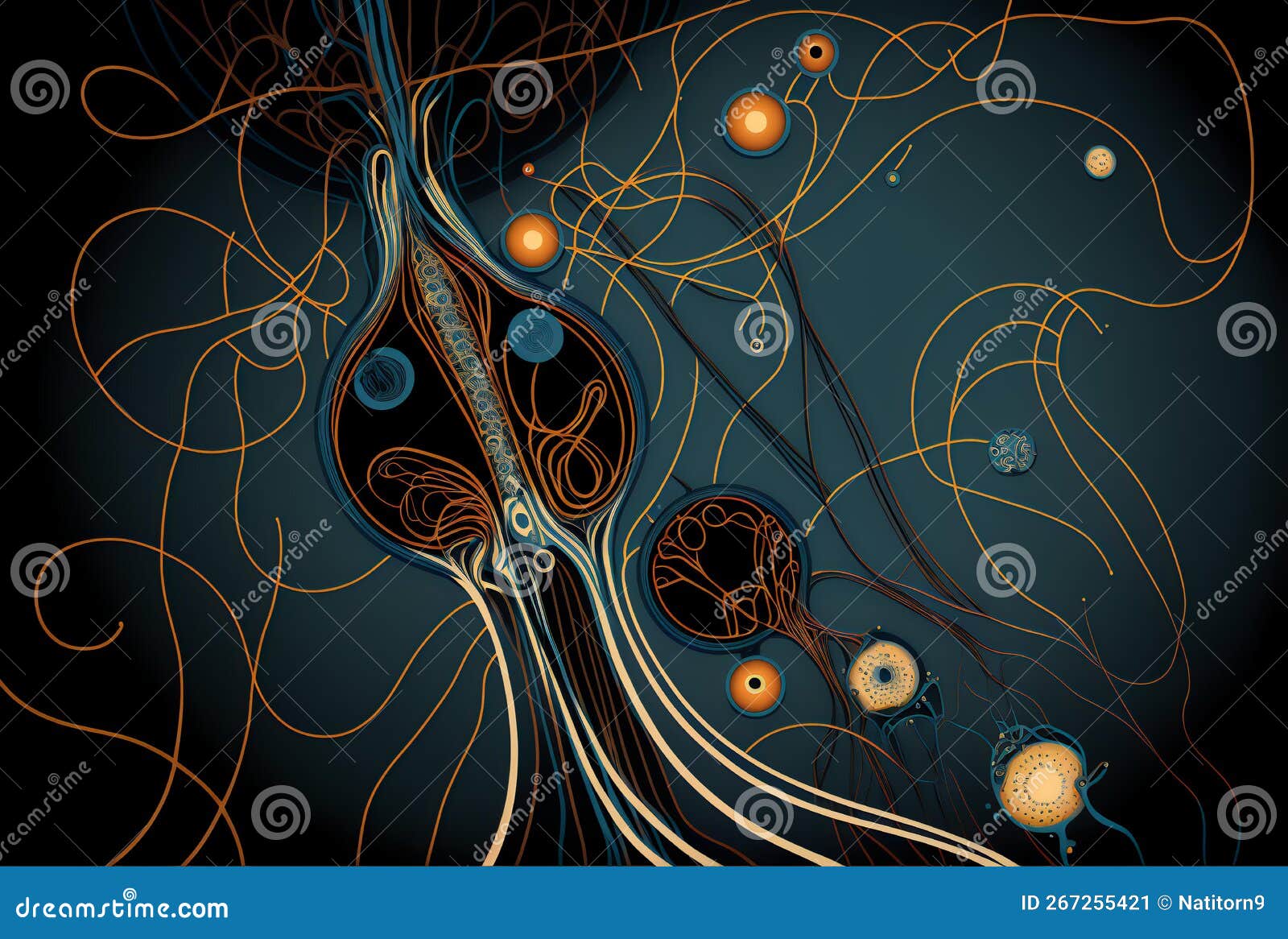 Abstract Representation of Neural Pathway (AI Generated) Stock ...