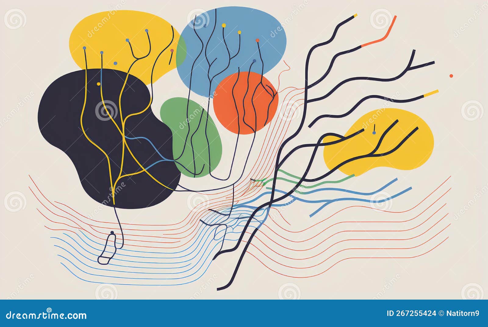 Abstract Representation of Neural Pathway (AI Generated) Stock ...