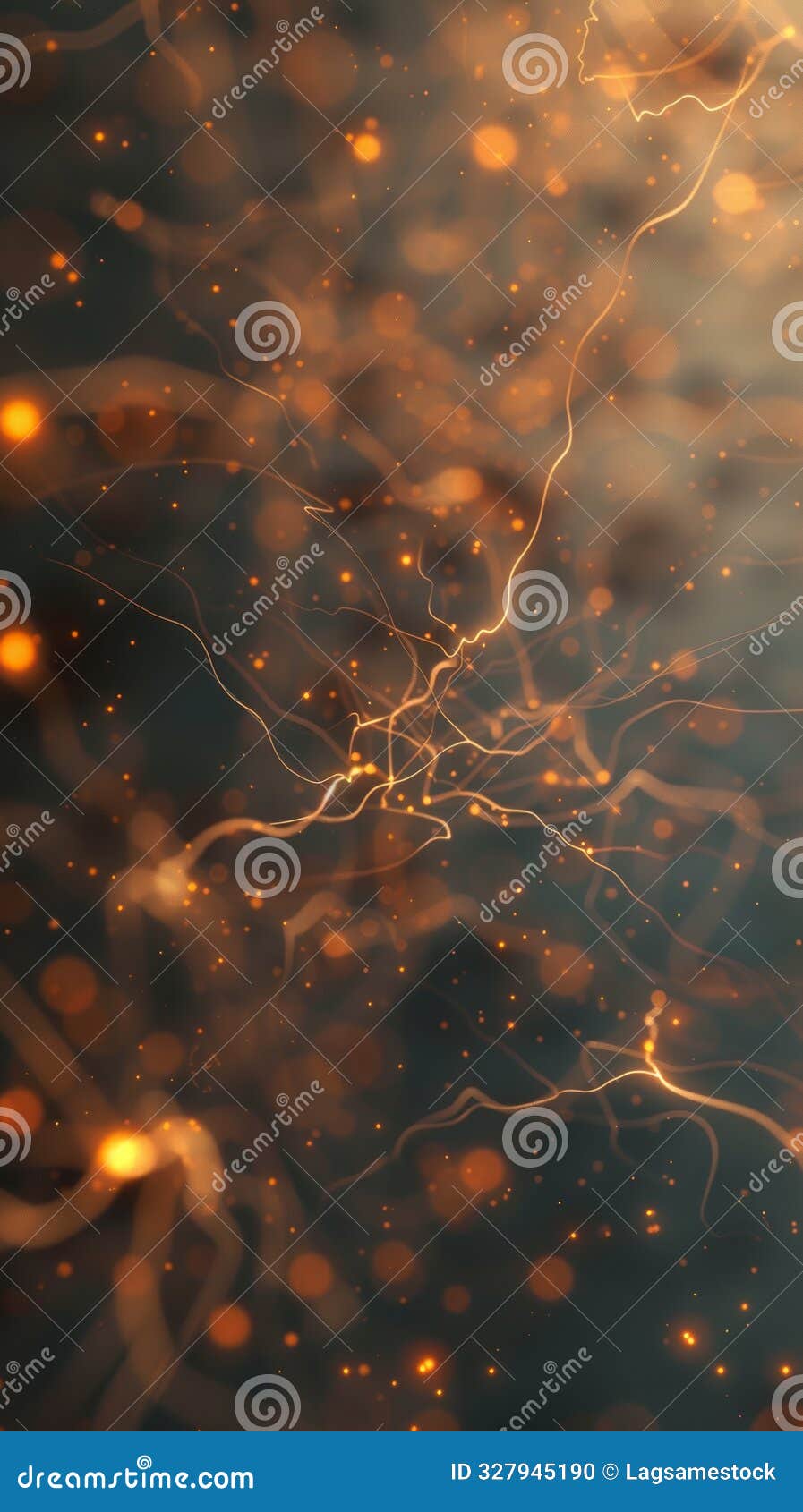 An Abstract Representation of a Neuron Firing Stock Illustration ...