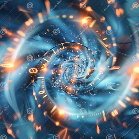 An Abstract Representation of the Passage of Time Stock Illustration ...