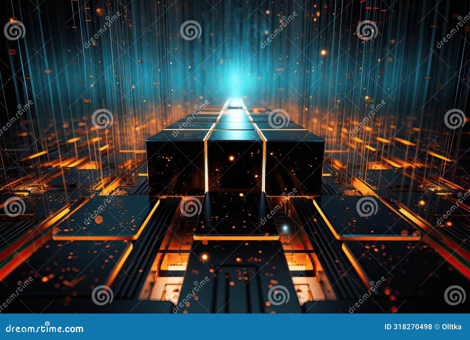 Abstract Representation of a Quantum Computer Stock Photo - Image of ...