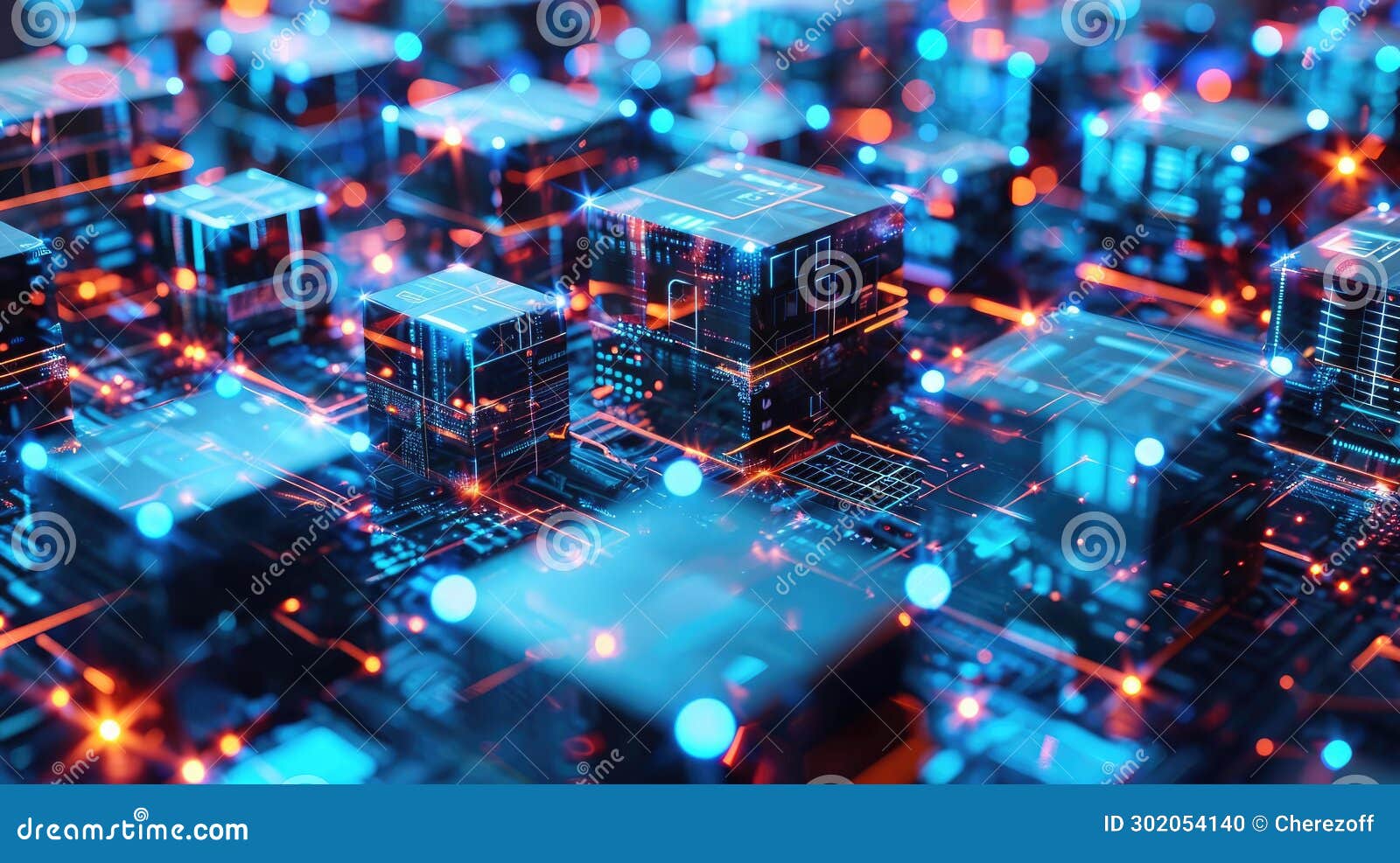 Abstract Representation of a Quantum Computer Stock Photo - Image of ...