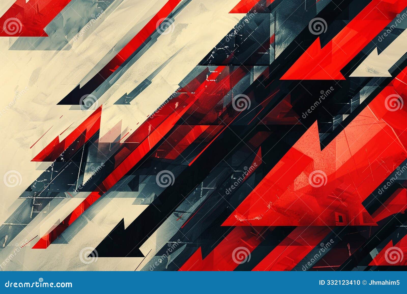 Abstract Representation of a Red Arrow Morphing To Overcome Various ...