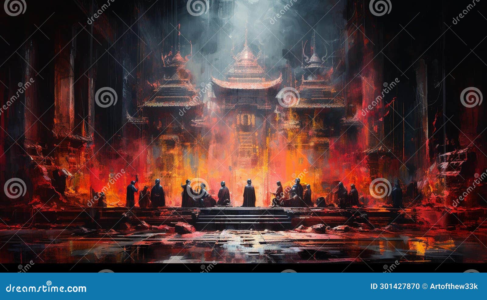 An Abstract Representation of a Religious Ceremony or Ritual, Using ...