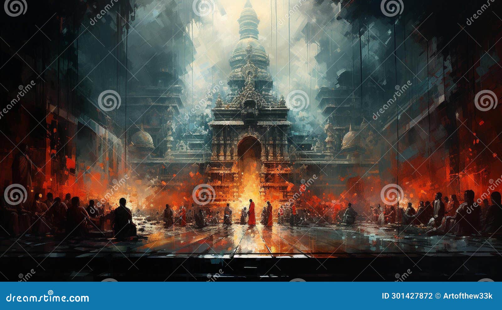 An Abstract Representation of a Religious Ceremony or Ritual, Using ...