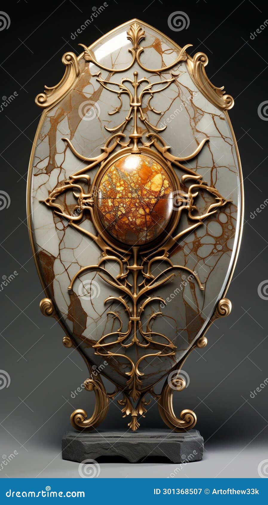 An Abstract Representation of a Shield or Protective Symbol, Conveying ...