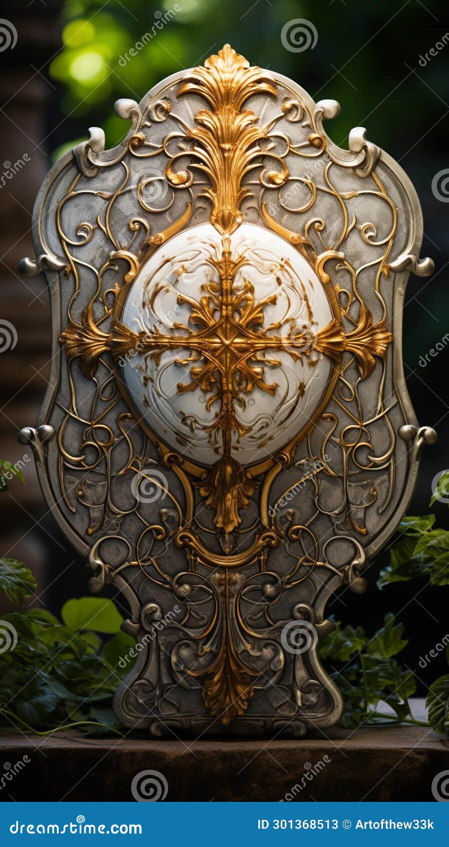 An Abstract Representation of a Shield or Protective Symbol, Conveying ...