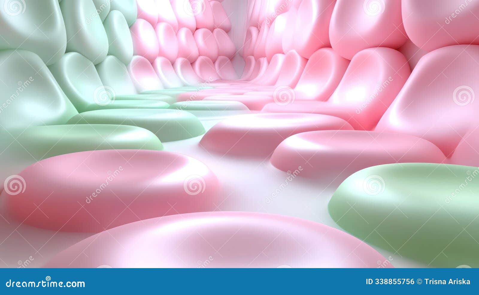 Abstract Representation of Soft, Rounded Forms in a Pastel Color ...