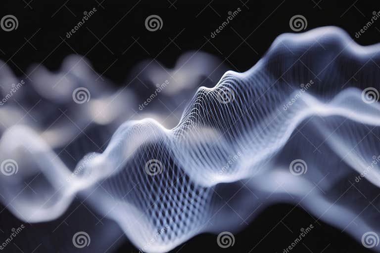 Abstract Representation of Sound Waves Captured in a Dark Setting ...