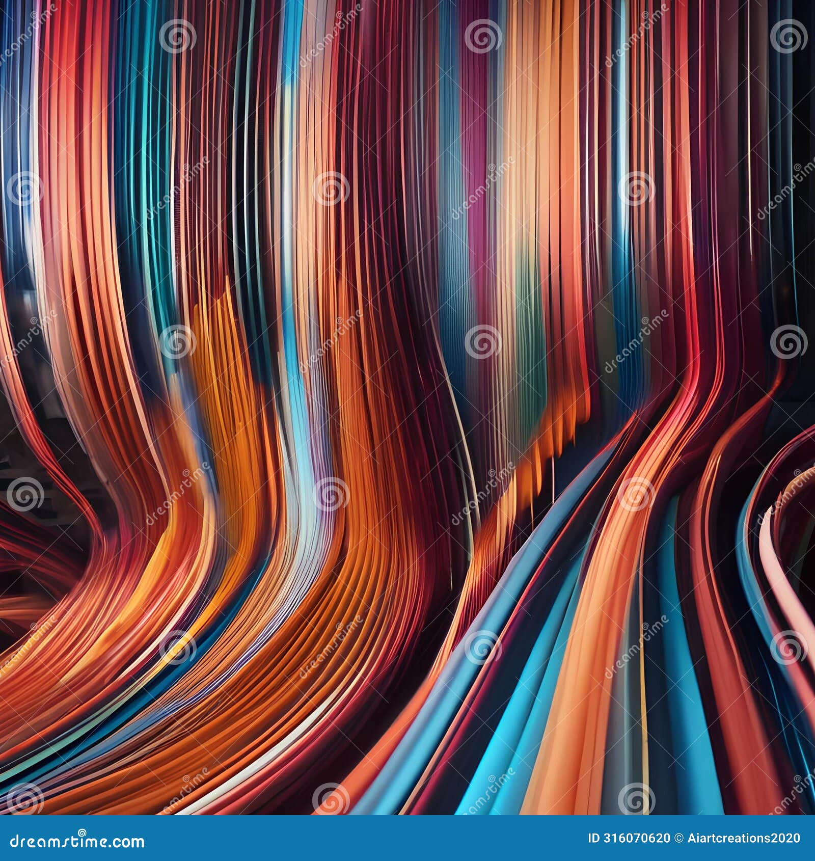 An Abstract Representation of Sound Waves in Motion, Visualized As ...