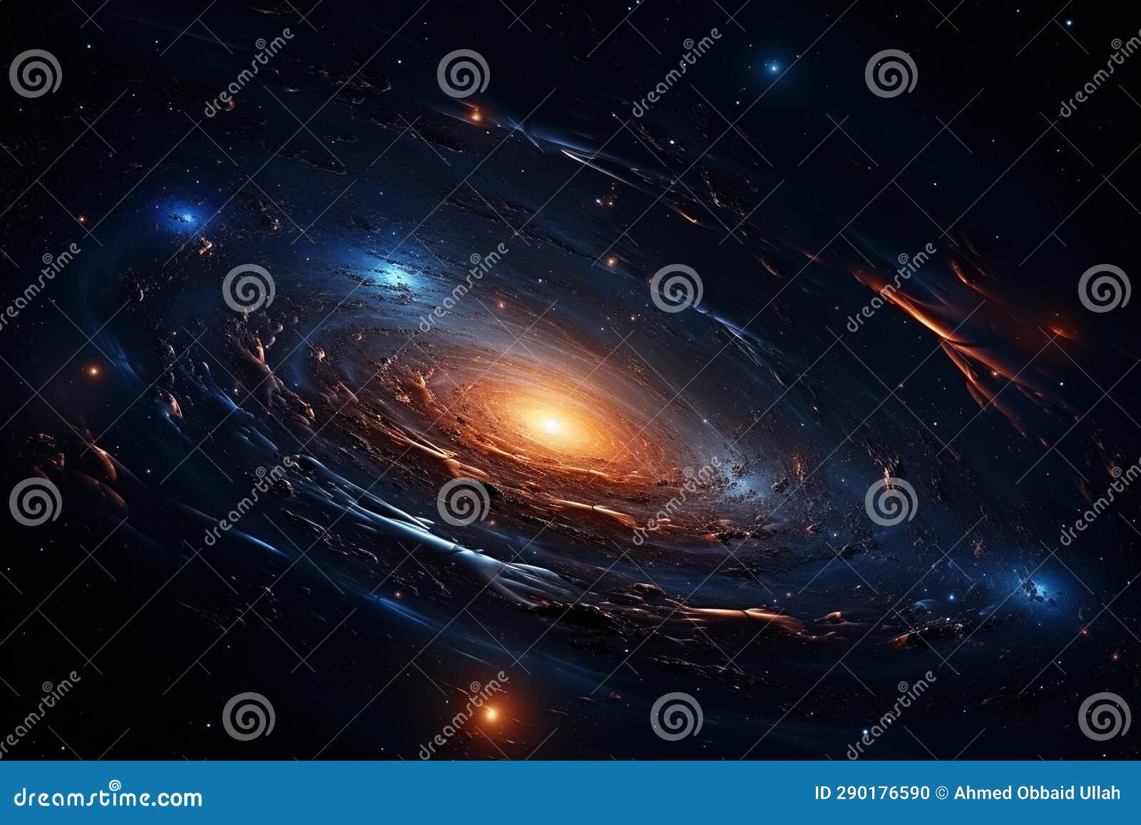 Abstract Representation of Space Vortex and Black Hole. Generative by ...