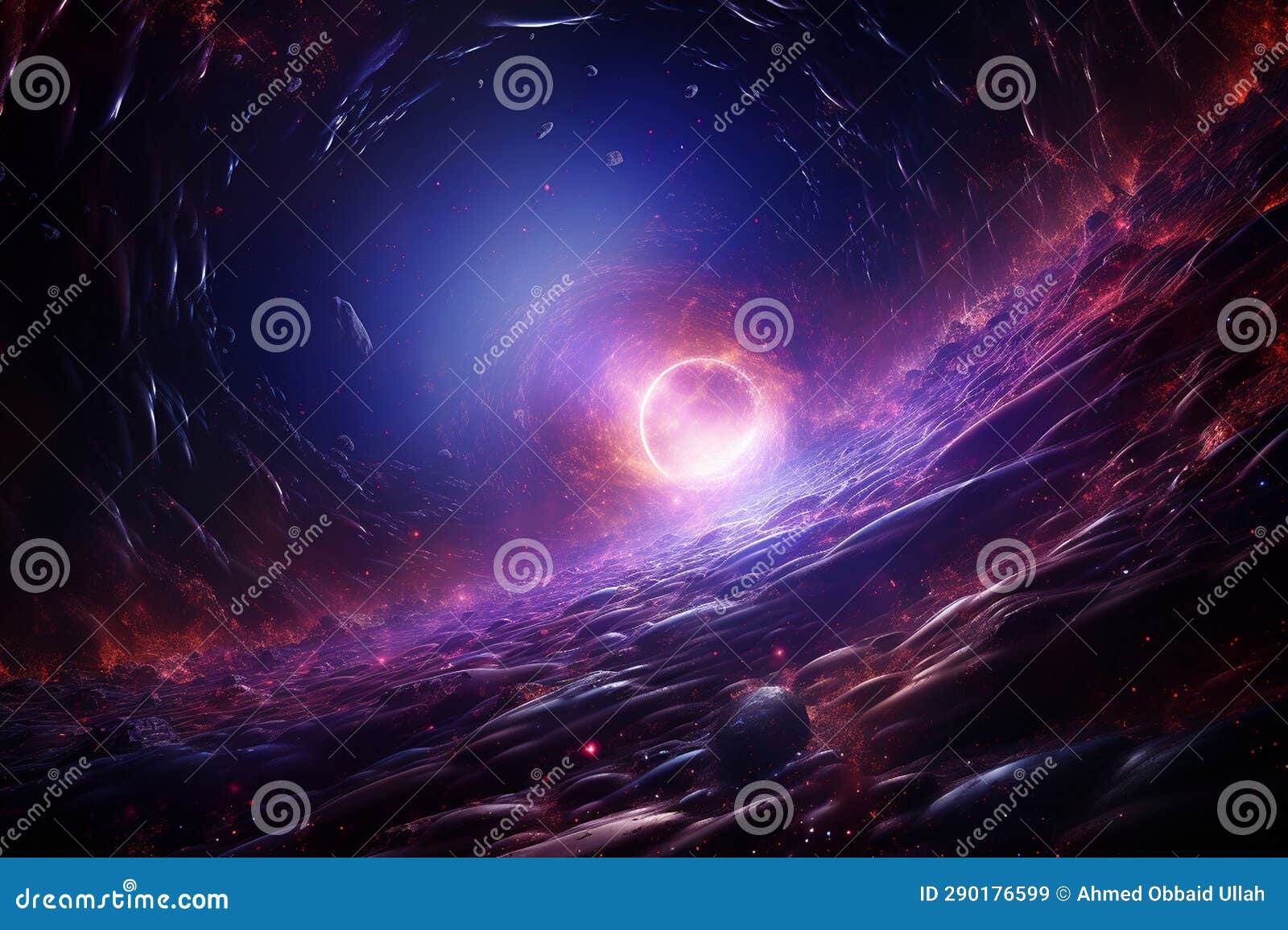 Abstract Representation of Space Vortex and Black Hole. Generative by ...