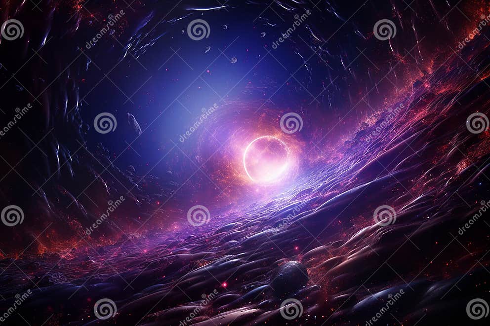 Abstract Representation of Space Vortex and Black Hole. Generative by ...