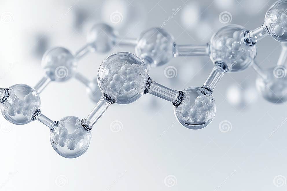 An Abstract Representation of a Transparent Grey Molecule Model ...