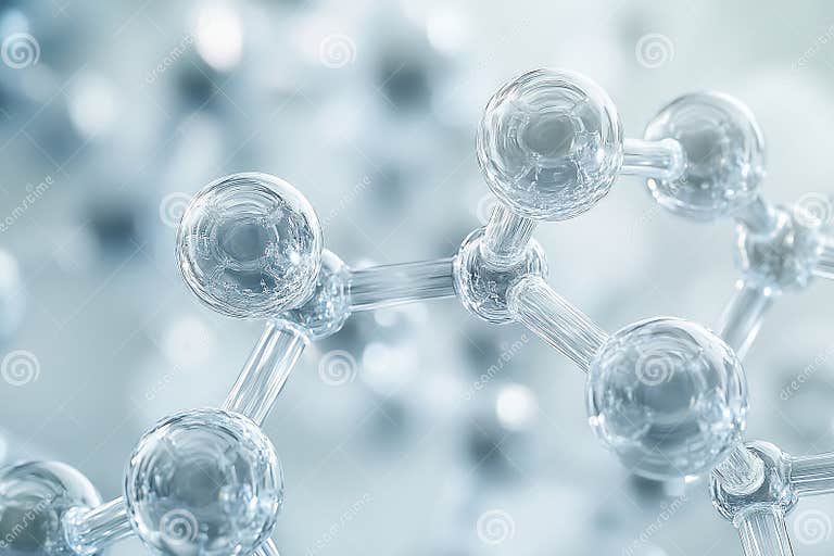 An Abstract Representation of a Transparent Grey Molecule Model ...