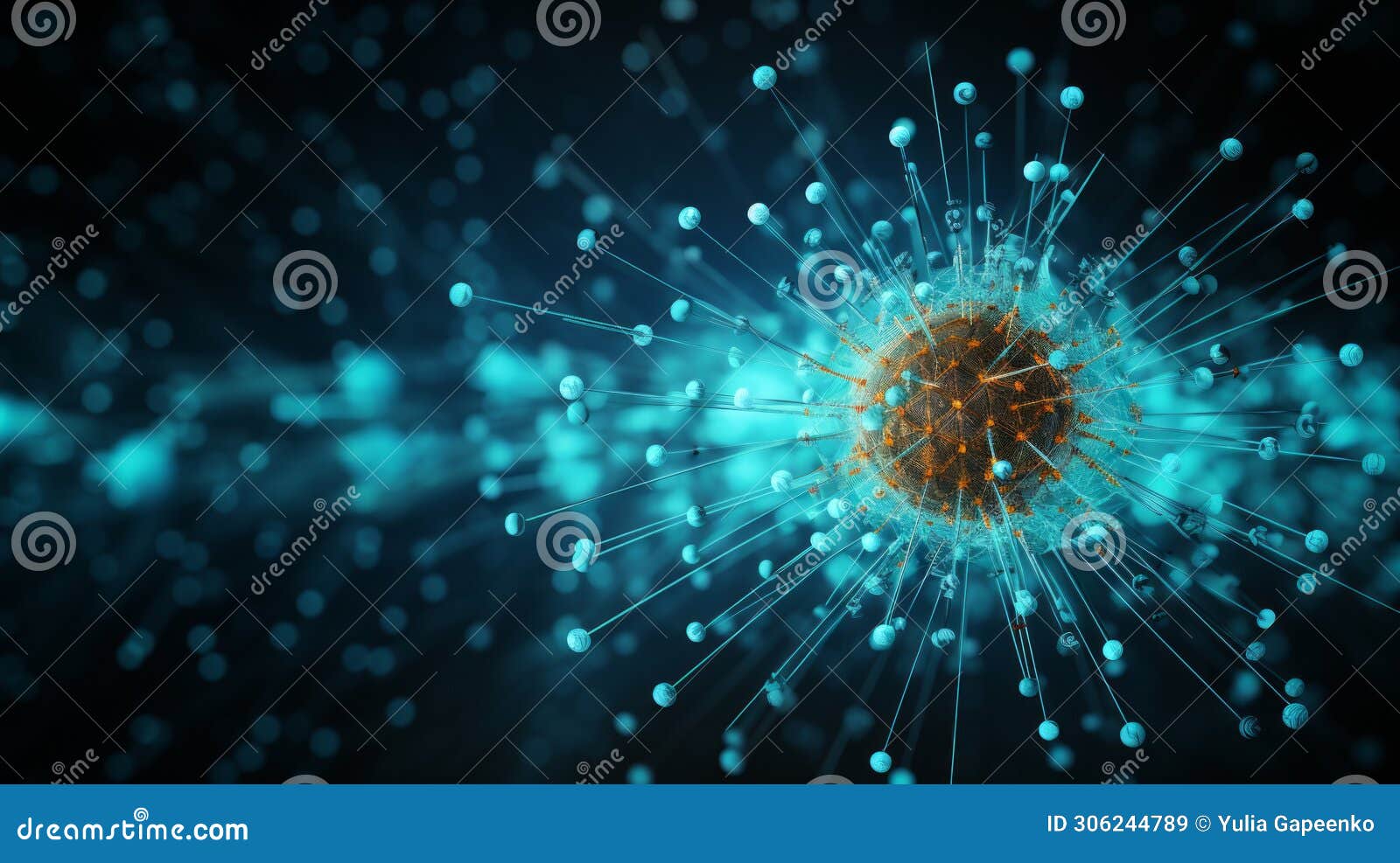 An Abstract Representation of a Virus Particle, Highlighting Its ...