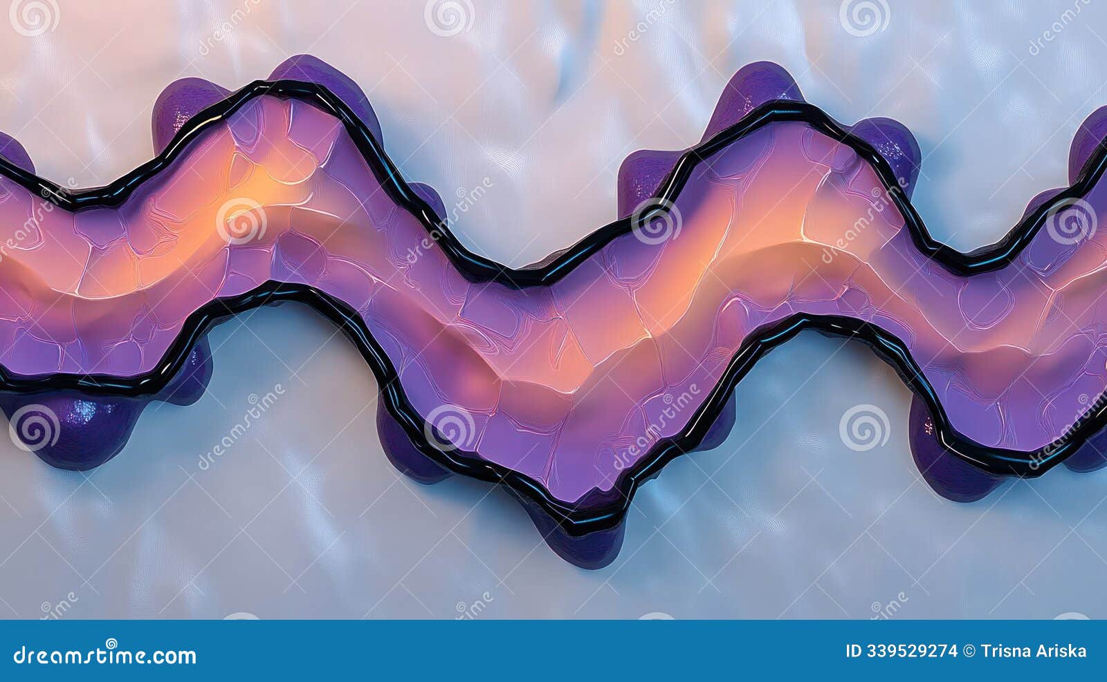 Abstract Representation of a Wavy Structure with a Gradient Color ...