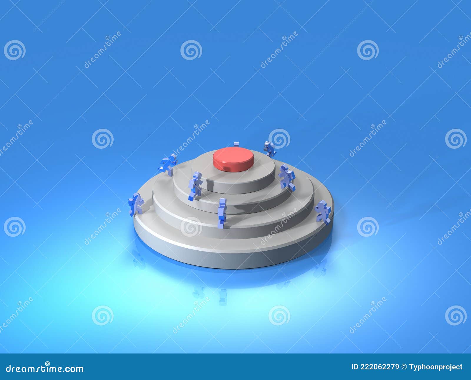 An Abstract that Represents Competition with Rivals. Stock Illustration ...