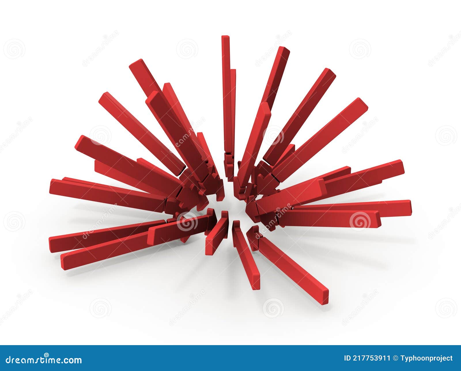 An Abstract that Represents a Concentrated Attack. Lots of Arrows Stock ...