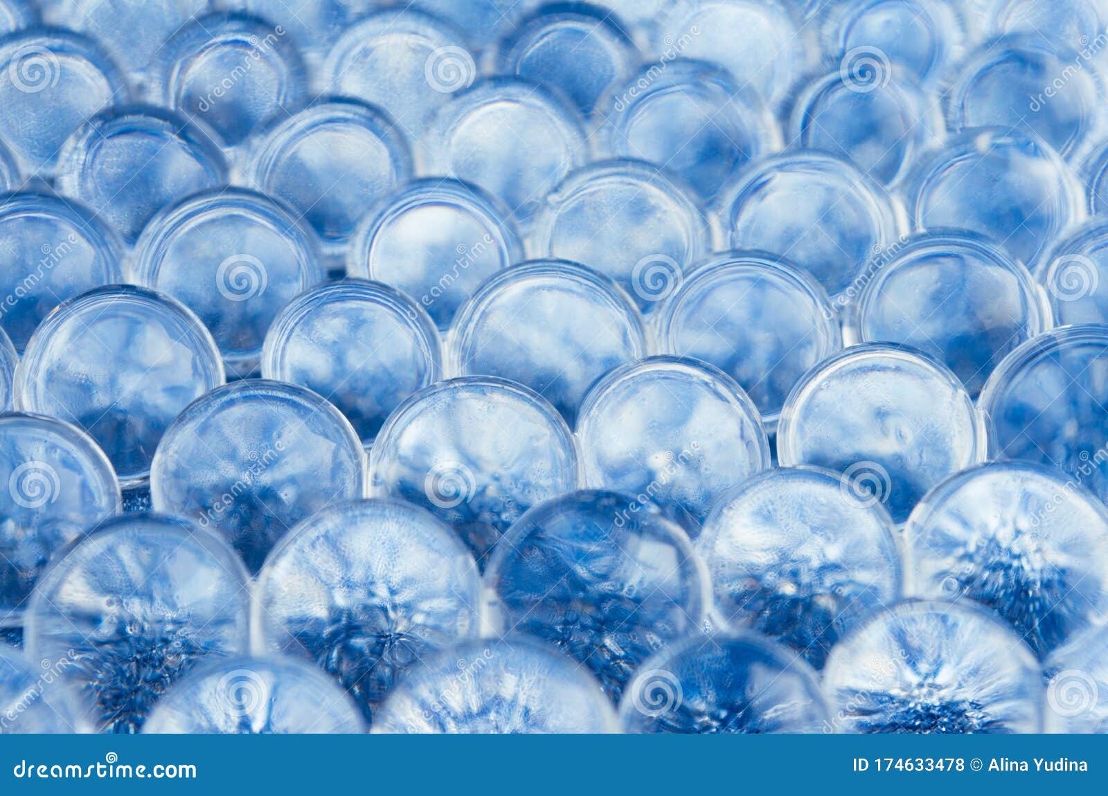 Abstract Research Background with Transparent Blue Cells on Sparkling ...