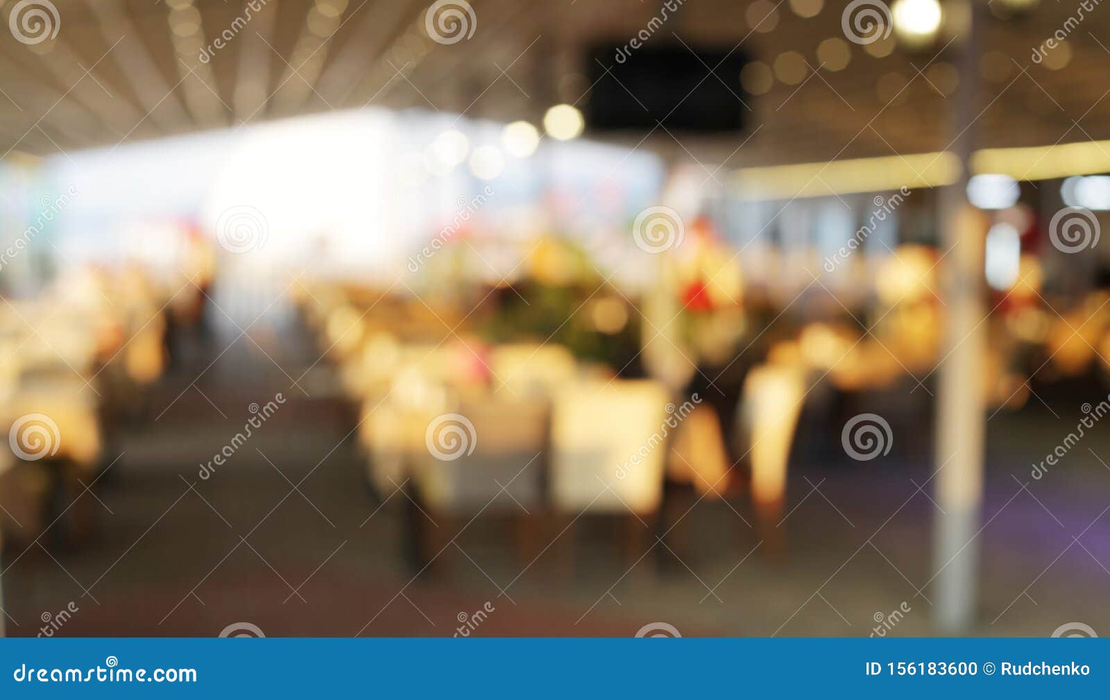 Abstract Restaurant Evening Interior. Blinking Background. Soft Focus ...