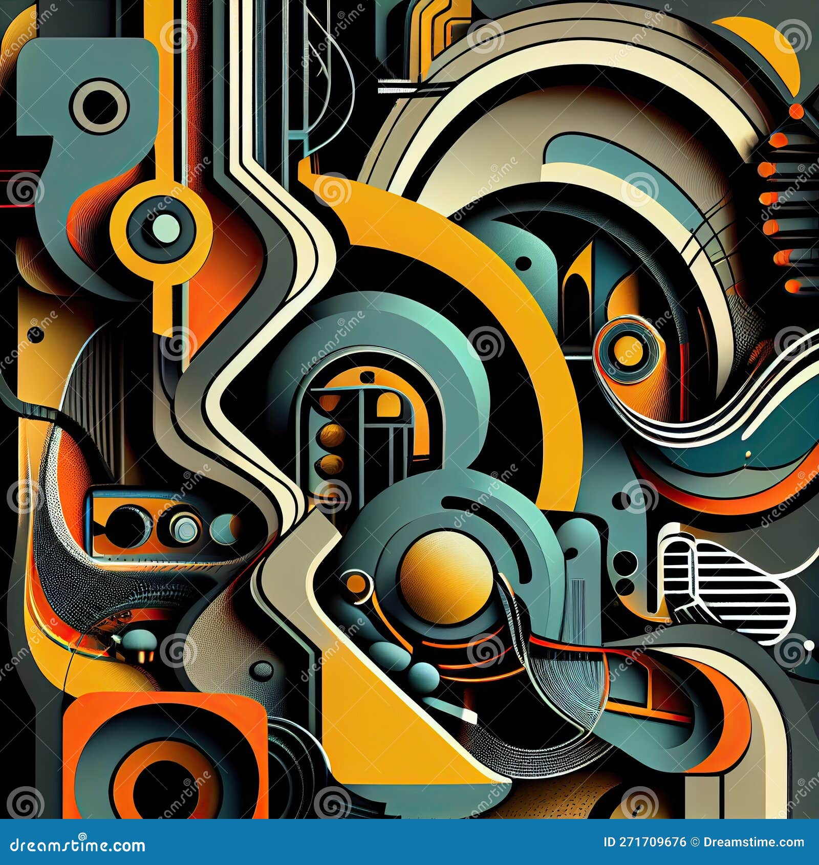 Abstract Retro Art Background. Stock Illustration - Illustration of ...