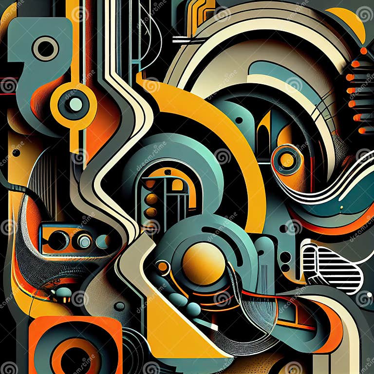 Abstract Retro Art Background. Stock Illustration - Illustration of ...