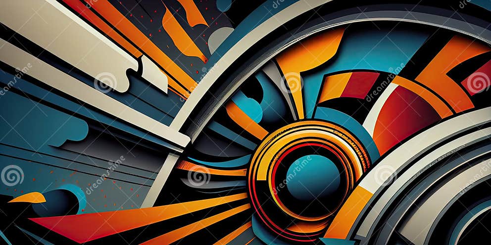Abstract Retro Art Background. Stock Illustration - Illustration of ...