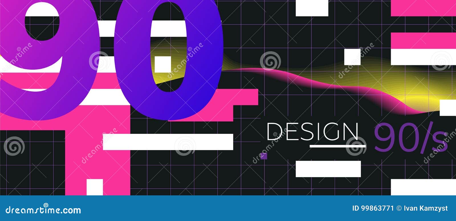 Abstract Retro Background Back To 90s Stock Vector - Illustration of ...