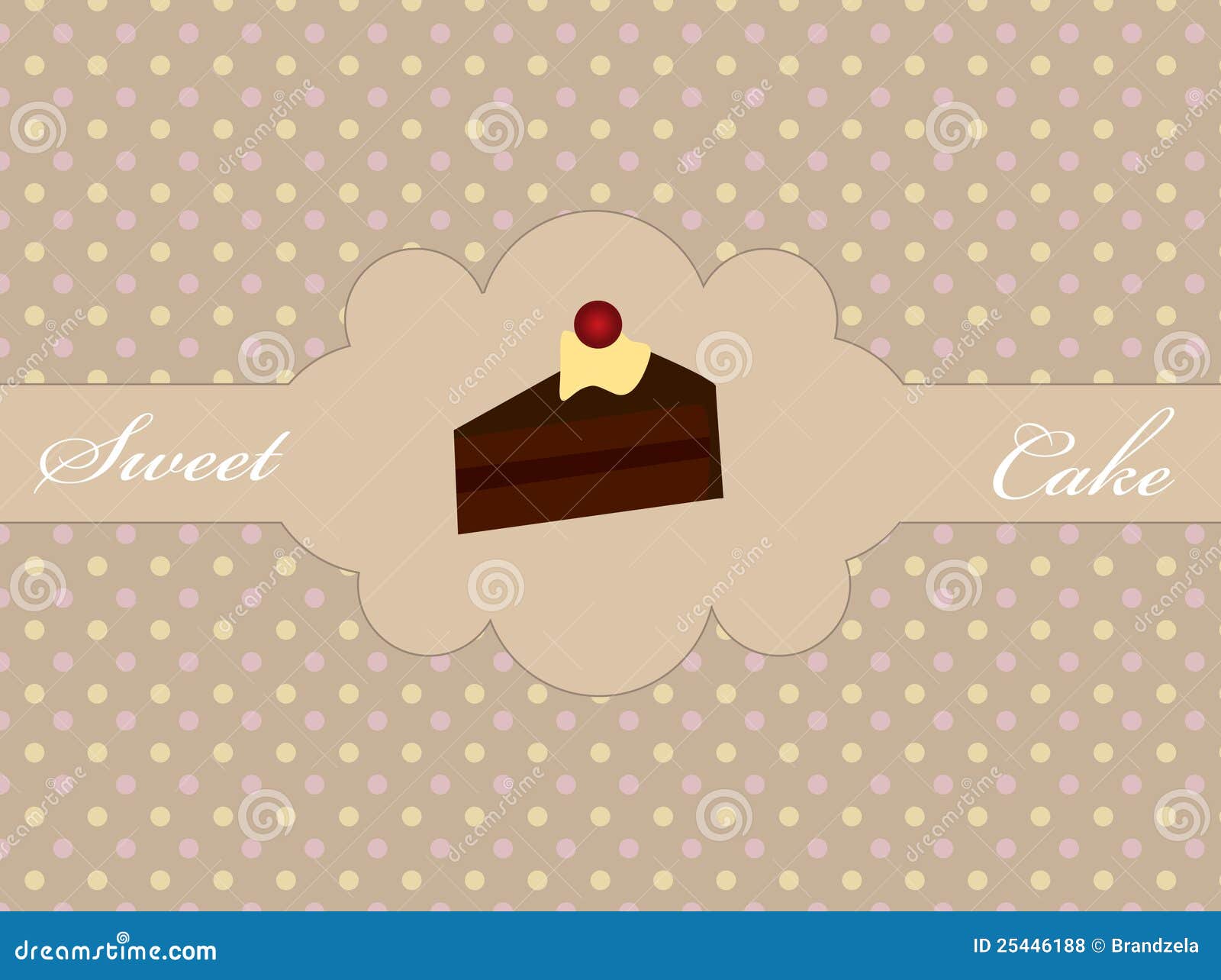 Abstract Retro Background with Cake Stock Vector - Illustration of ...
