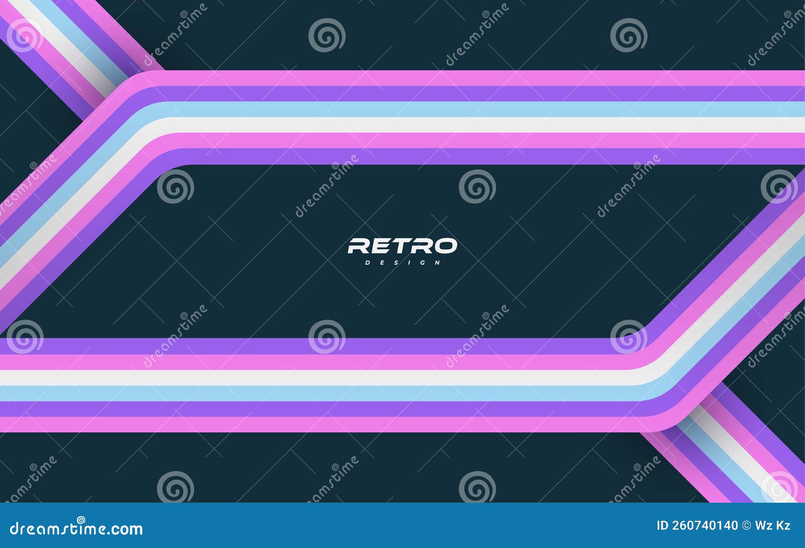 Abstract Retro Background with Colorful Lines Stock Vector ...