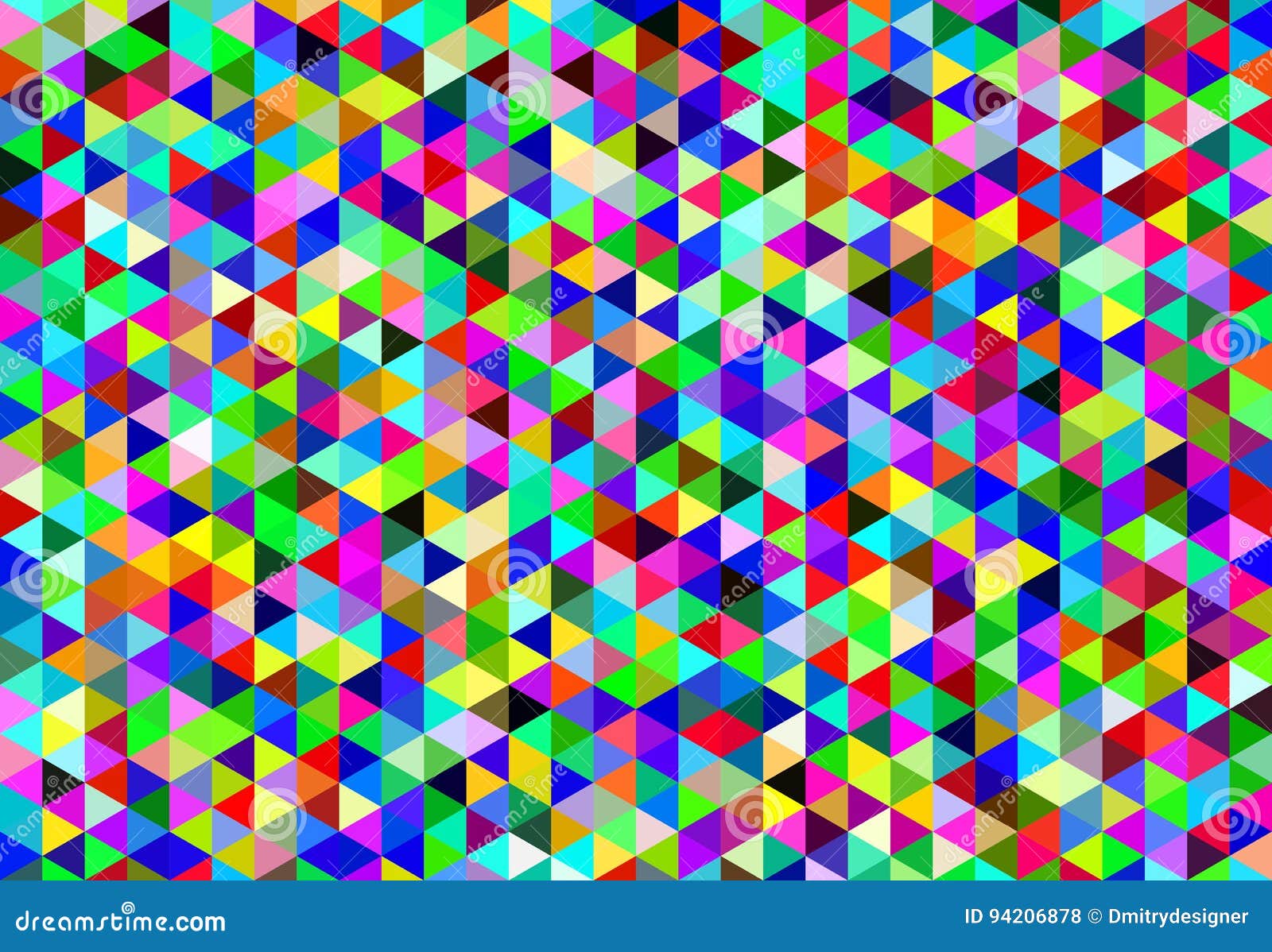 Abstract Retro Background - Isometric Colored Triangle in Vector Stock ...