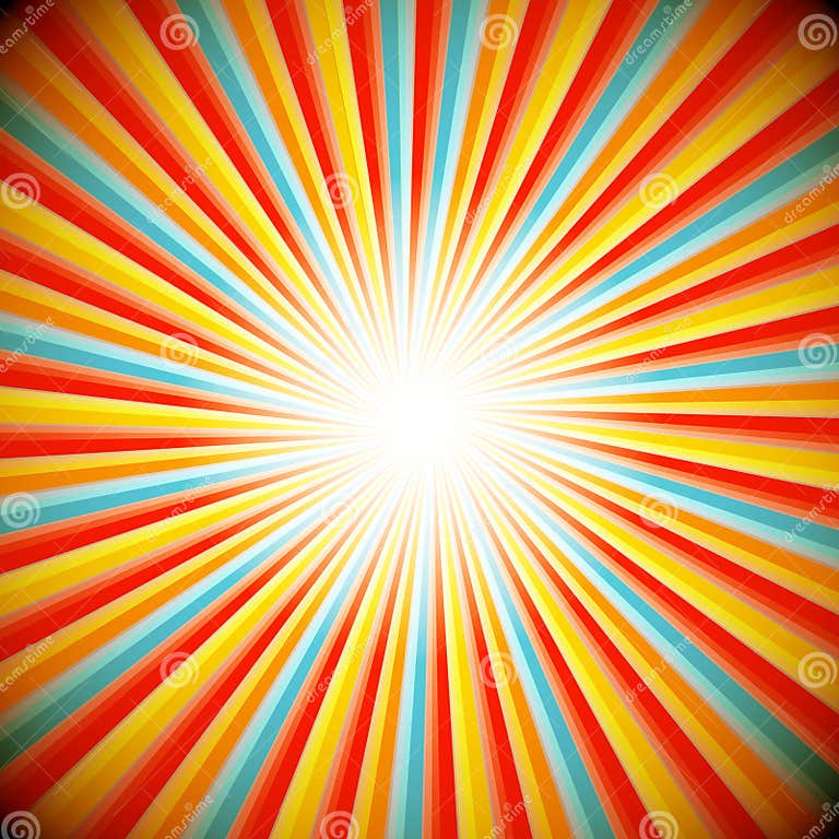 Abstract Retro Background of Star Burst Stock Illustration ...