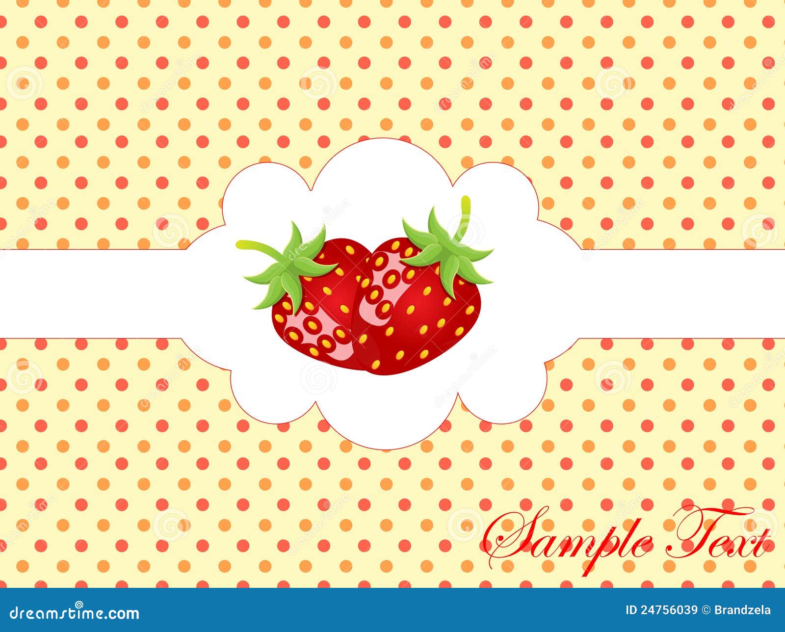 Abstract Retro Background with Strawberry Stock Vector - Illustration ...