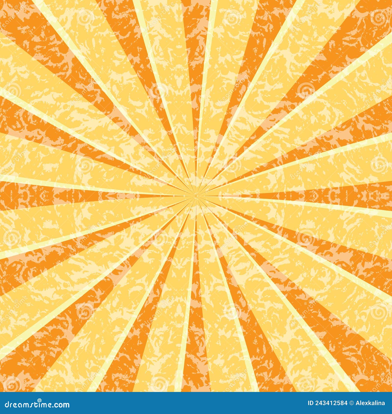 Abstract Retro Background with Sun Ray. Summer Vector Illustration ...