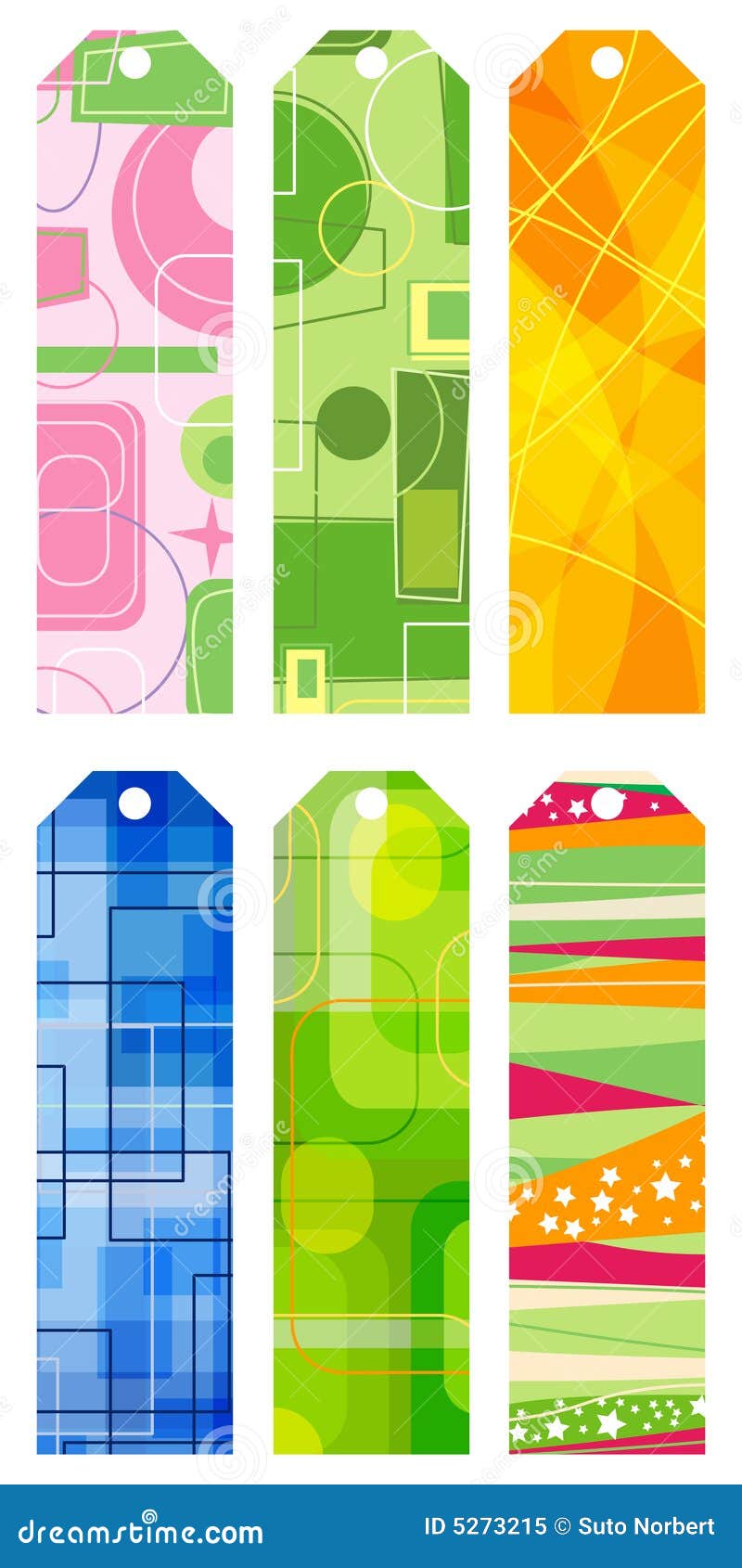Abstract retro bookmarks stock vector. Illustration of design - 5273215