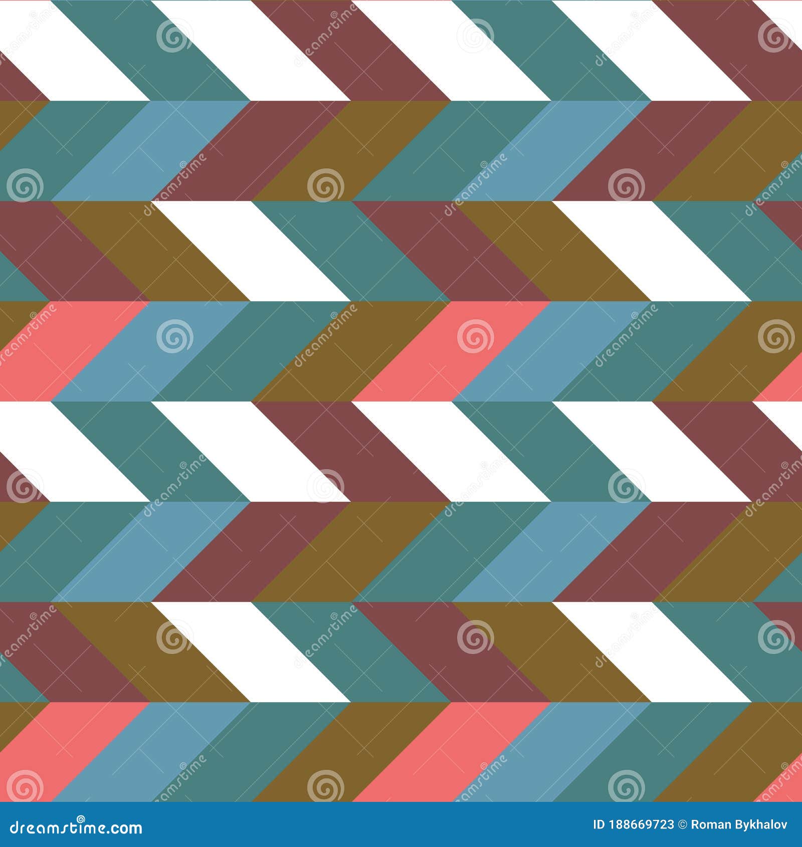 Abstract Retro Colorful Parallelogram Seamless Pattern. the Geometric ...