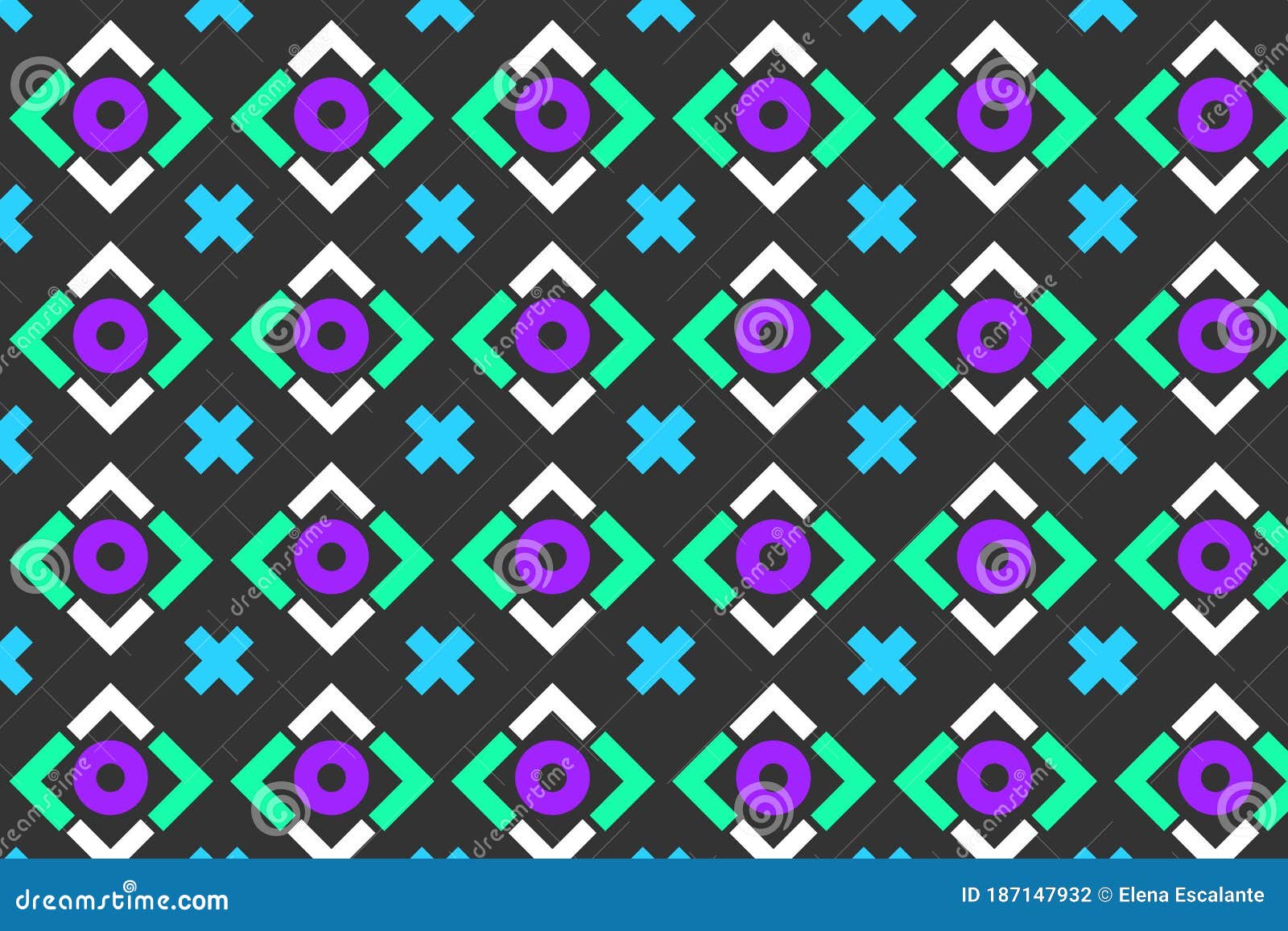 Abstract Retro Gaming Repeated Pattern Design Dark Background Stock ...