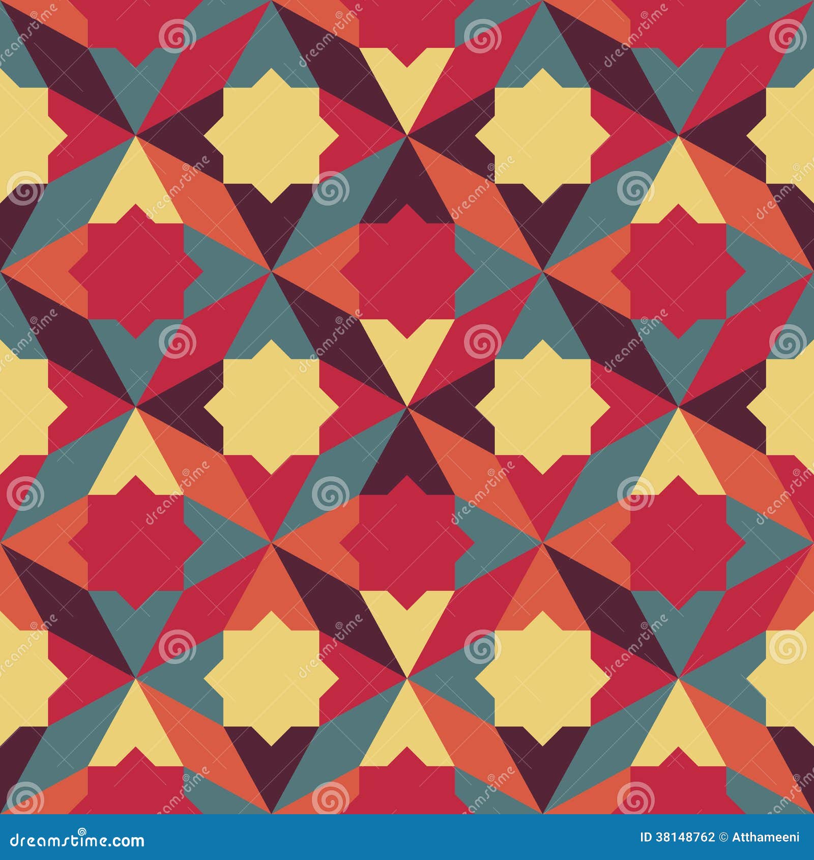 Abstract Retro Geometric Pattern Stock Illustration - Illustration of ...