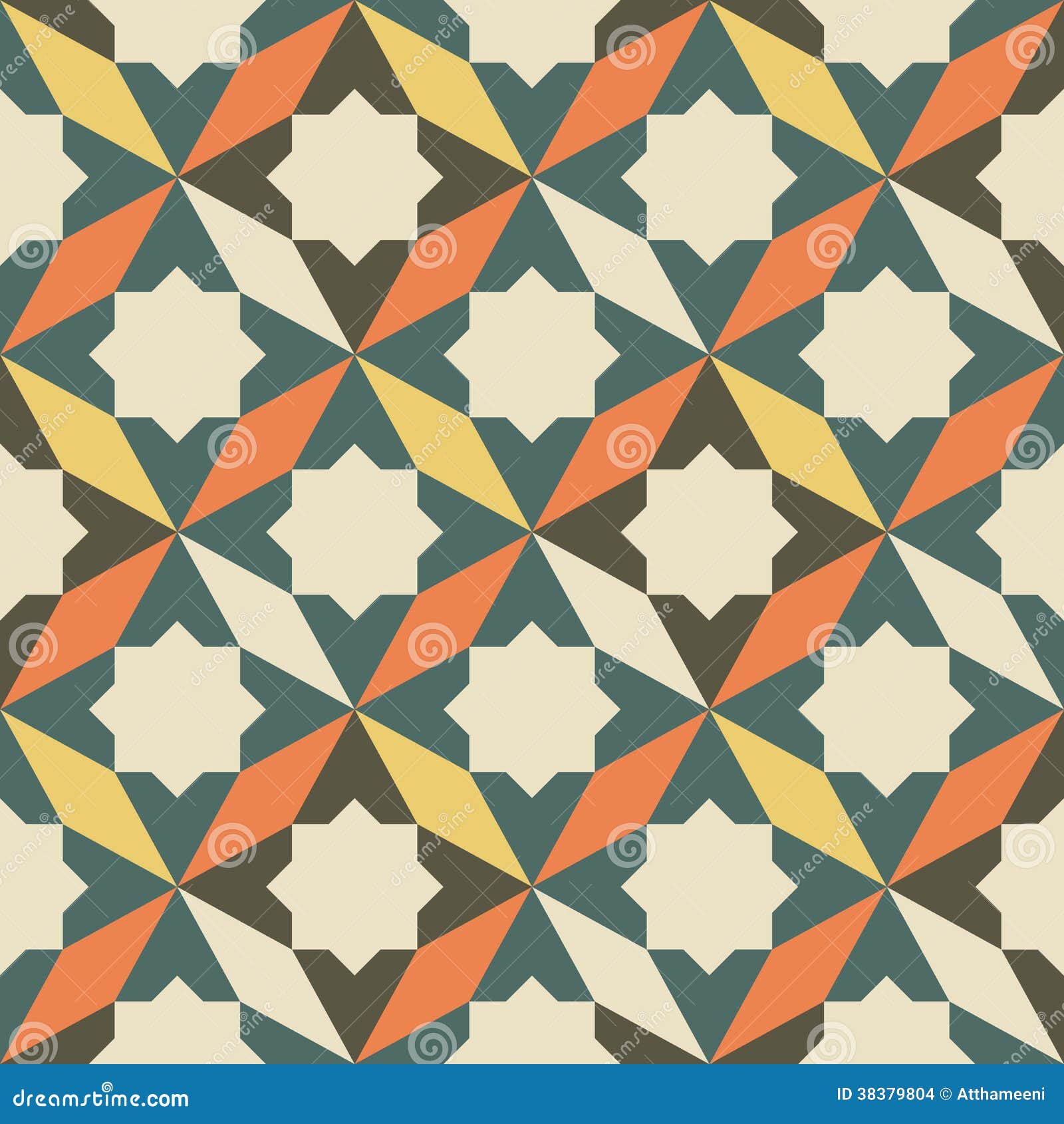 Abstract Retro Geometric Pattern Stock Illustration - Illustration of ornament, graphic: 38379804
