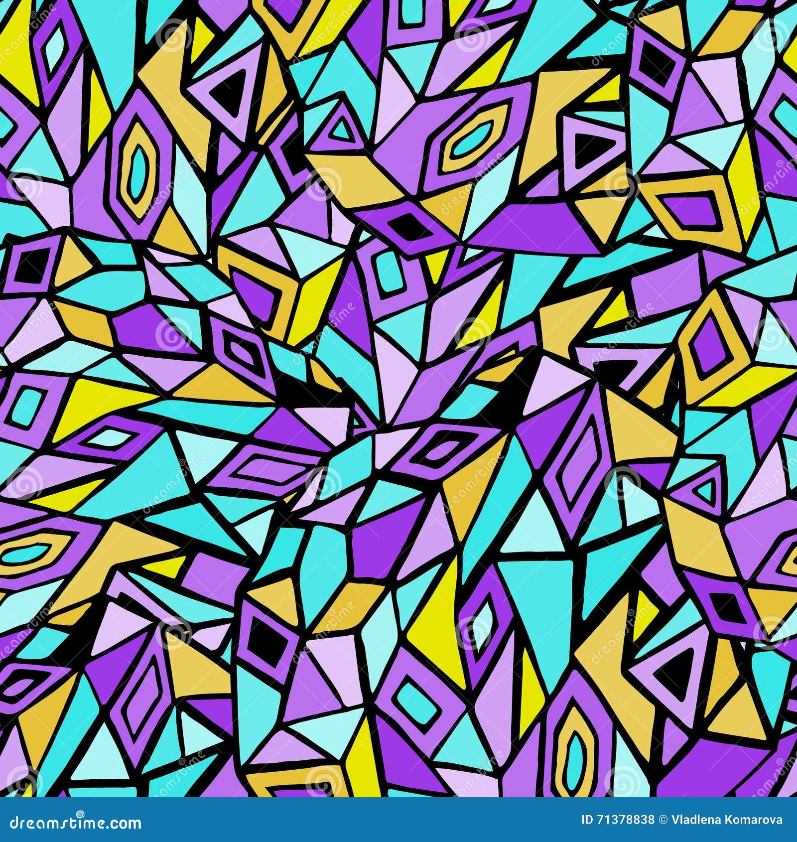 Abstract Retro Geometric Seamless Pattern with Triangles. Stock Vector ...