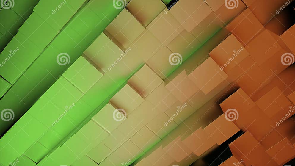 Abstract Retro Pattern with Waving Lines of 3D Cubes Background. Design ...