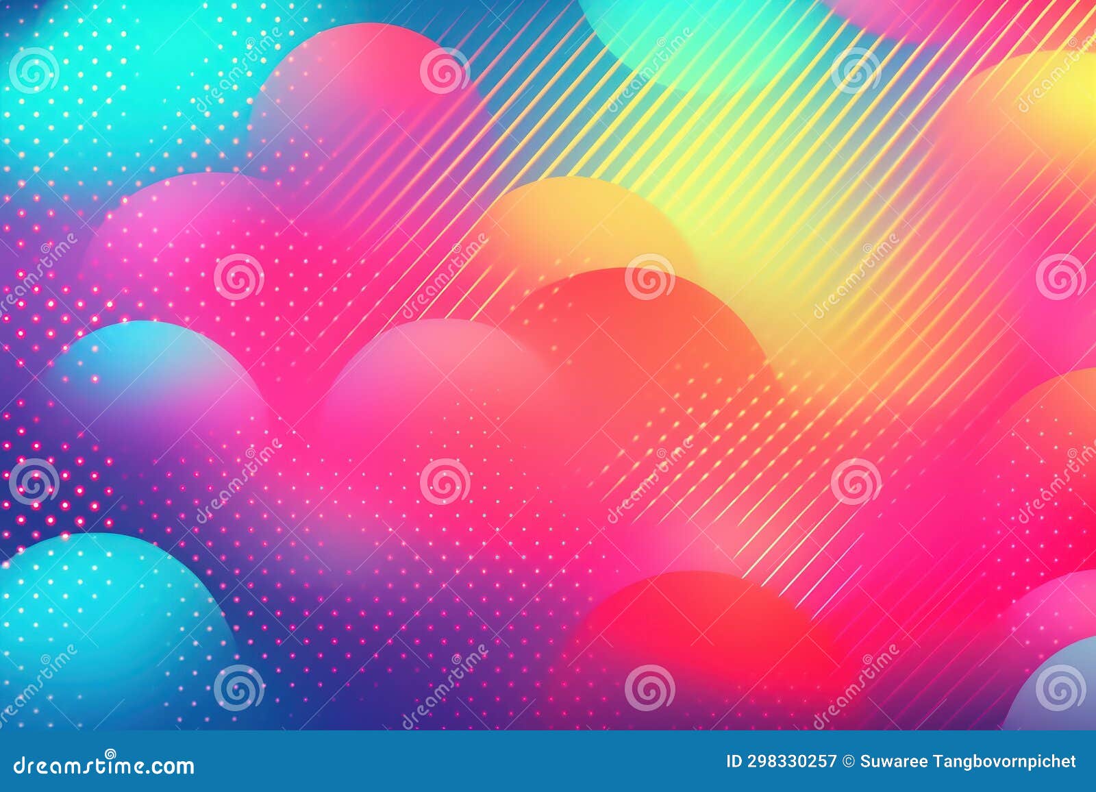 Abstract Retro 80s Style Colorful Shape Background Stock Illustration ...