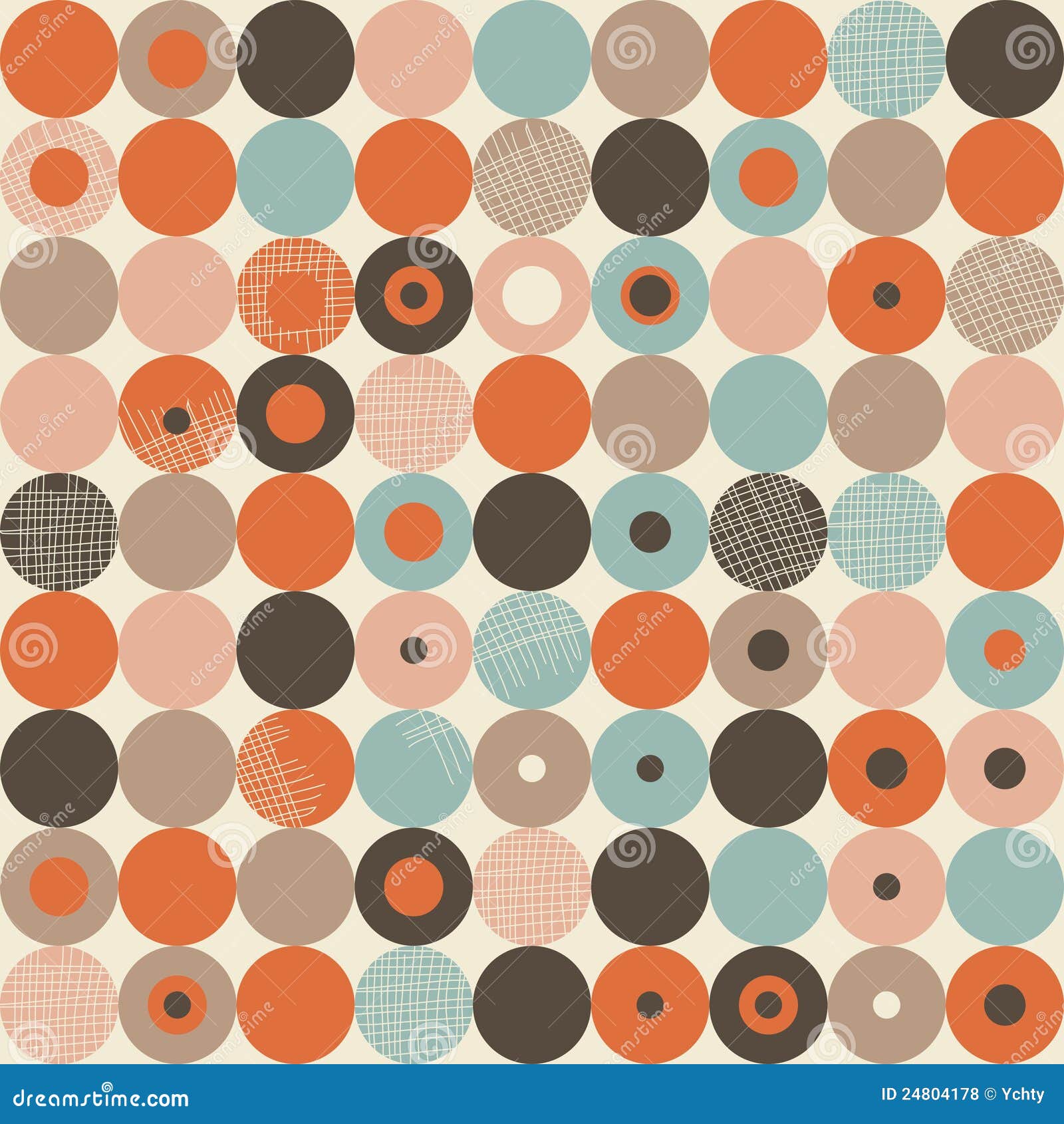 Abstract Retro Seamless Pattern in Vector Stock Vector - Illustration ...