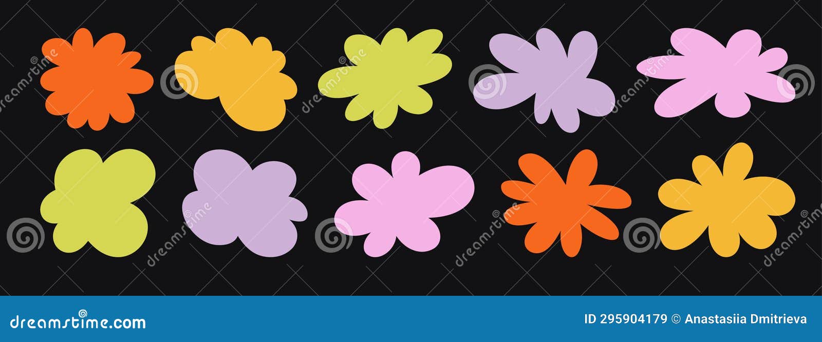 Abstract Retro Shapes and Funky Groovy Forms. Vector Geometric Elements ...