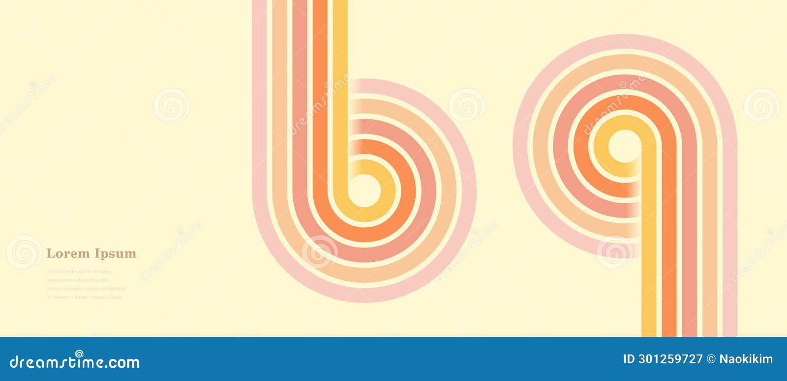 Abstract Retro Styled Stripe Line, Geometric Circle Background, Vintage ...