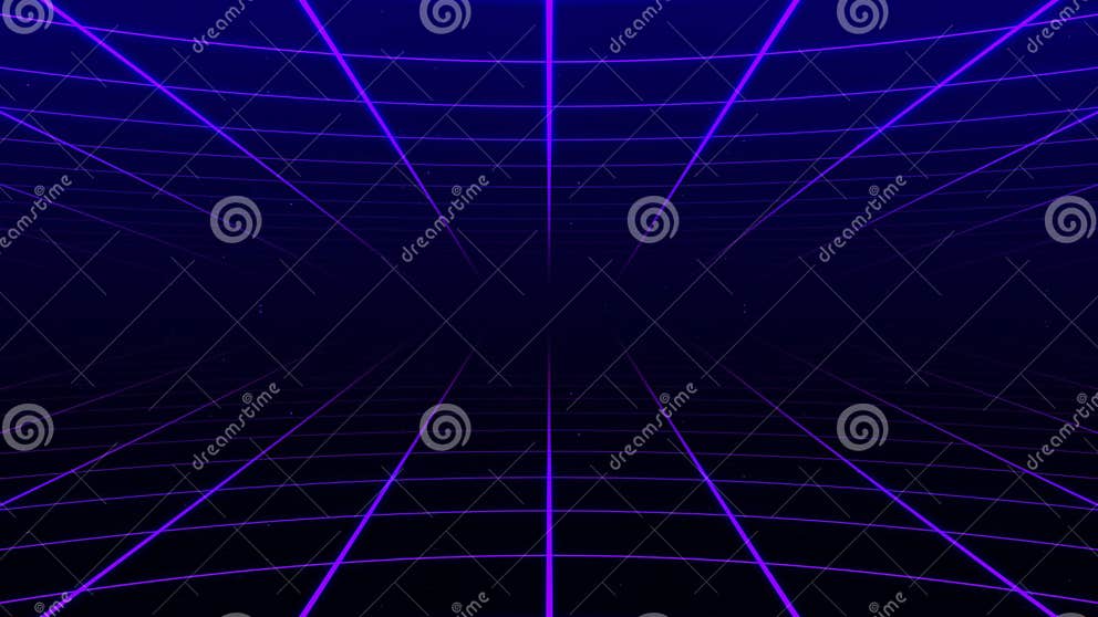 Abstract Retro Synthwave Grid Loop Animation Background 3d Render ...