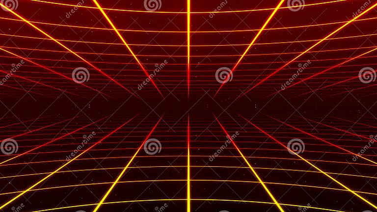 Abstract Retro Synthwave Grid Loop Animation Background 3d Render. Looping Grid Motion Design ...